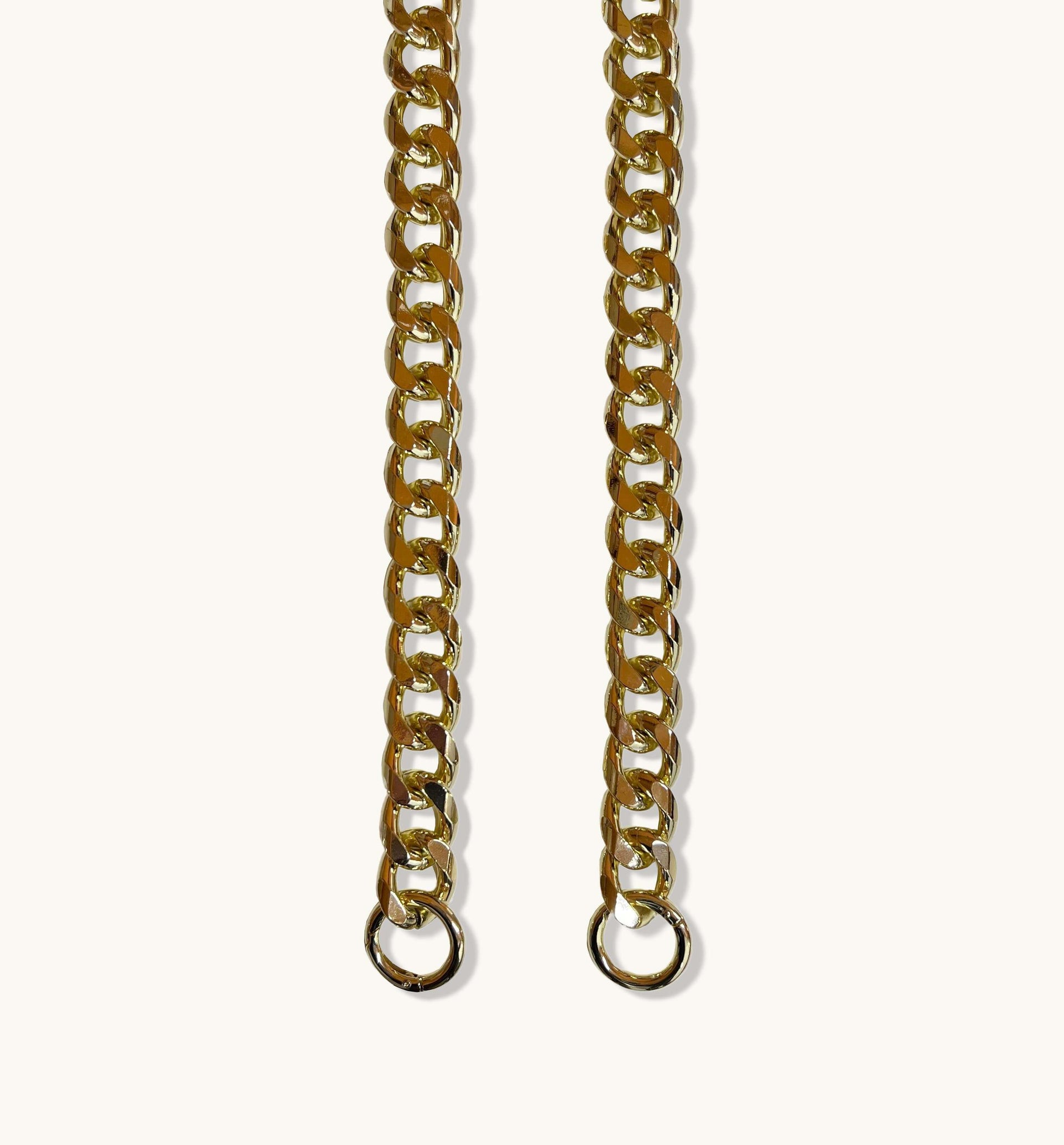The Tassel Leather Crossbody Bag With Gold Chain Strap