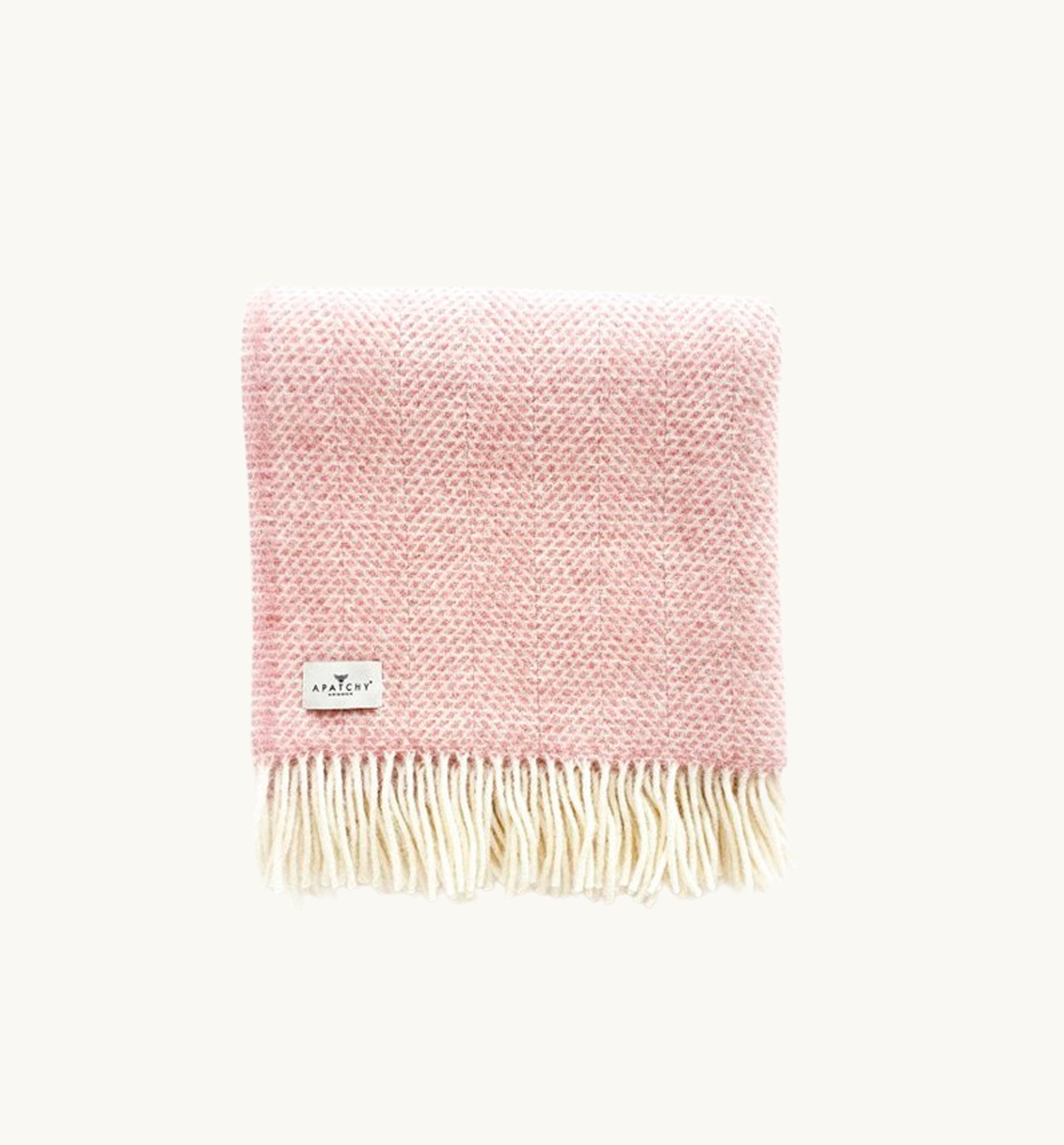 Dusky Pink Wool Throw