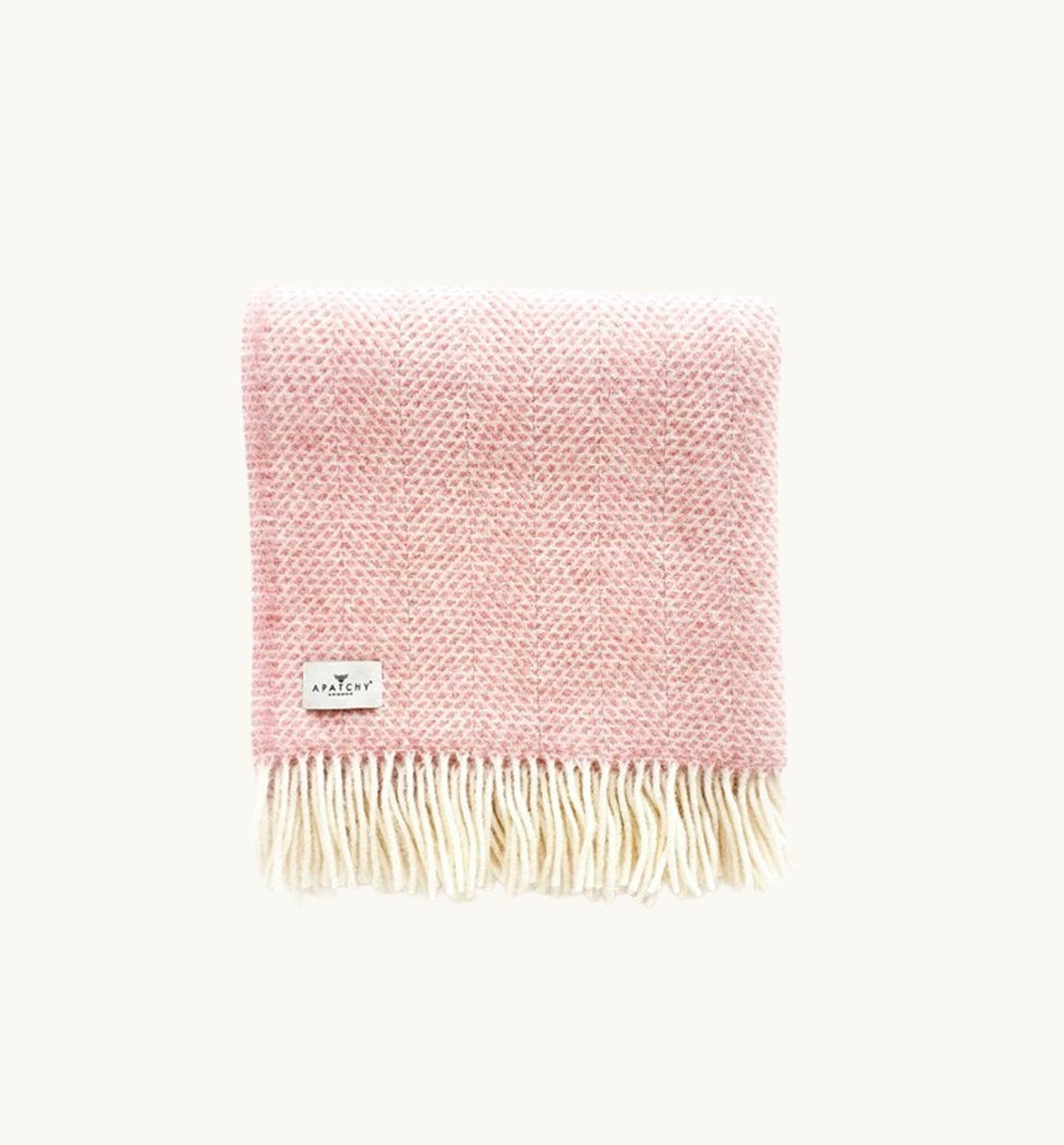 Dusky Pink Wool Throw